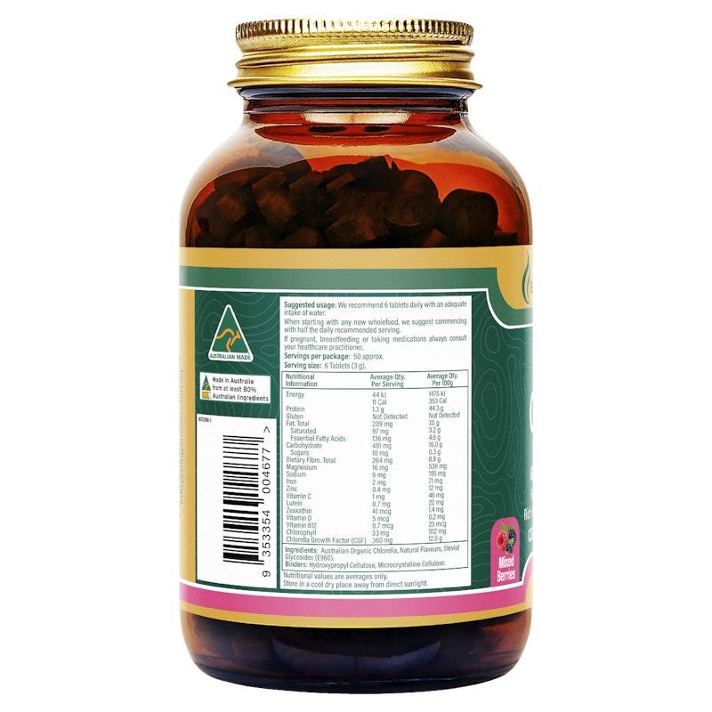 Buy BioGensis Australian Organic Chlorella Tablets Mixed Berries ...