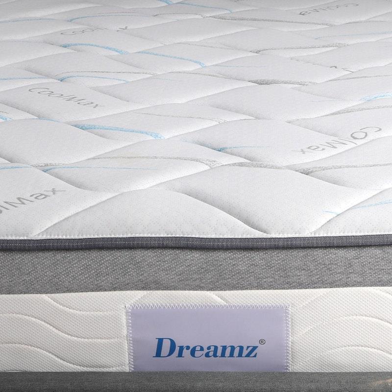 Buy DreamZ Spring Mattress Bed Pocket Tight Top Foam Medium Firm 25CM ...