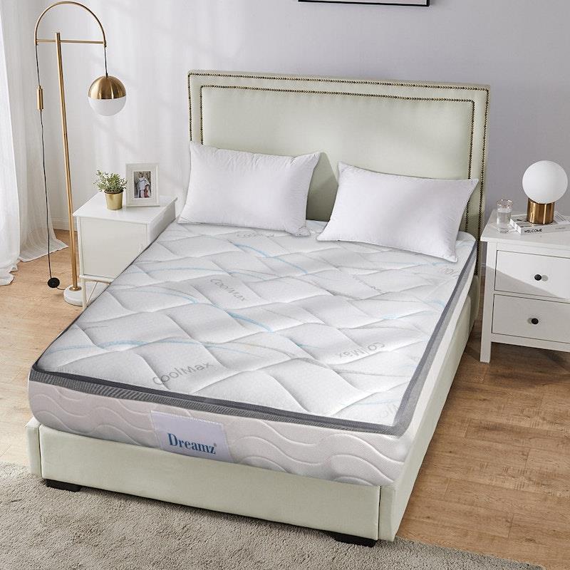 Buy DreamZ Spring Mattress Bed Pocket Tight Top Foam Medium Firm 25CM ...