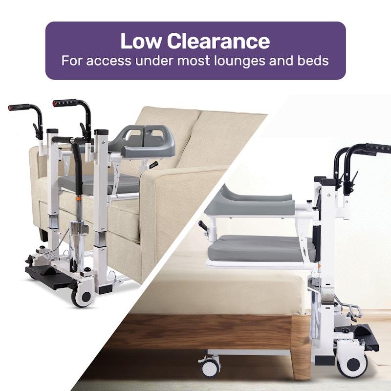 Buy Equipmed 4 In 1 Patient Lift Transfer Chair White Online at Chemist ...