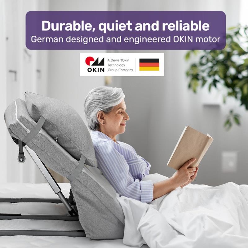 Buy Equipmed Electric Adjustable Bed Backrest Full Length Grey Online ...