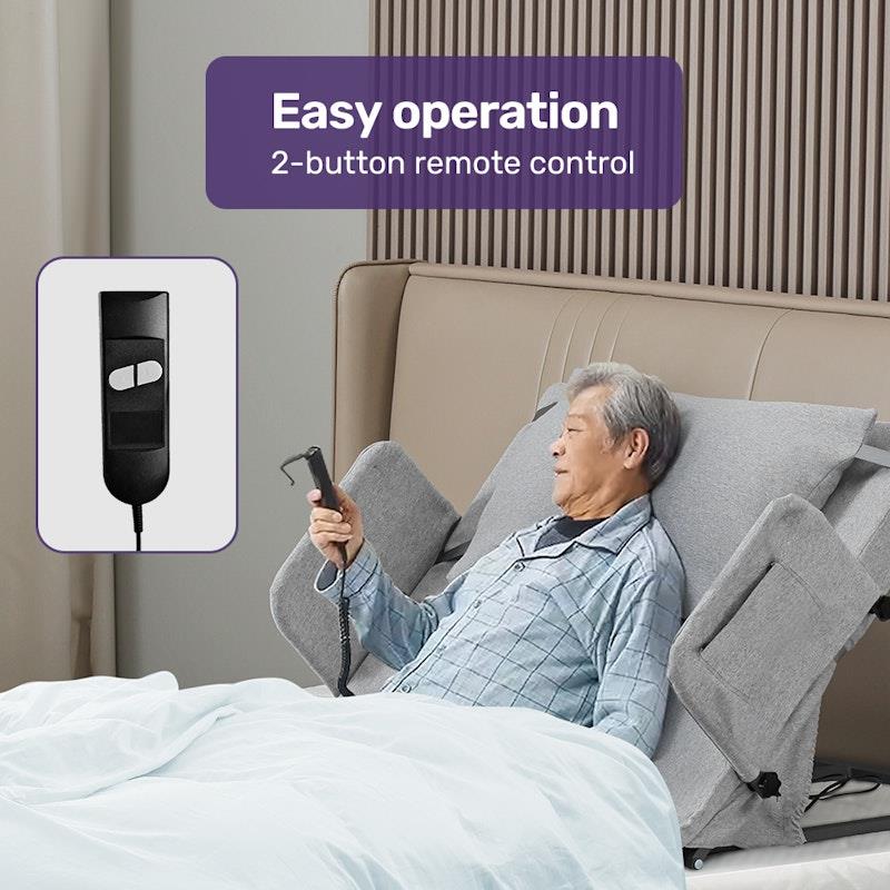 Buy Equipmed Electric Adjustable Bed Backrest Full Length Grey Online ...