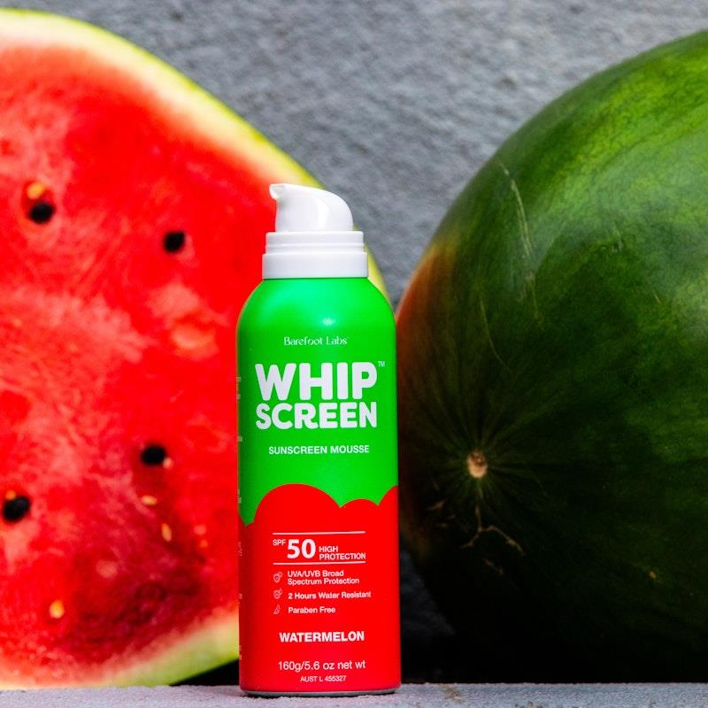Buy Barefoot Labs WhipScreen SPF50 Sunscreen Mousse - Watermelon Scent ...