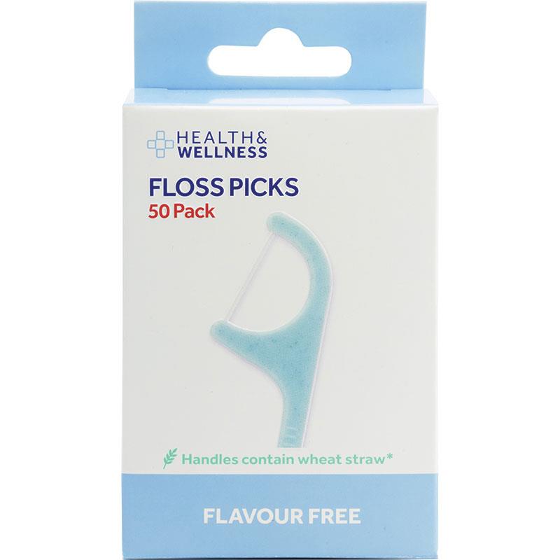 Buy Health & Wellness Dental Floss Picks 50 Pack Flavour Free online at ...