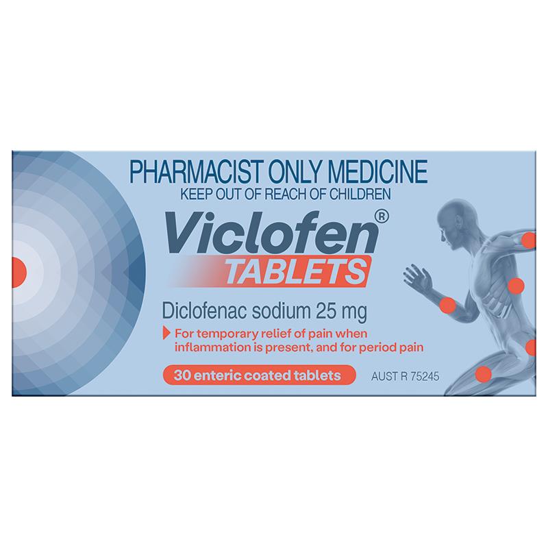 Buy Viclofen 25mg Tablets 30 - Diclofenac online at Chemist Warehouse