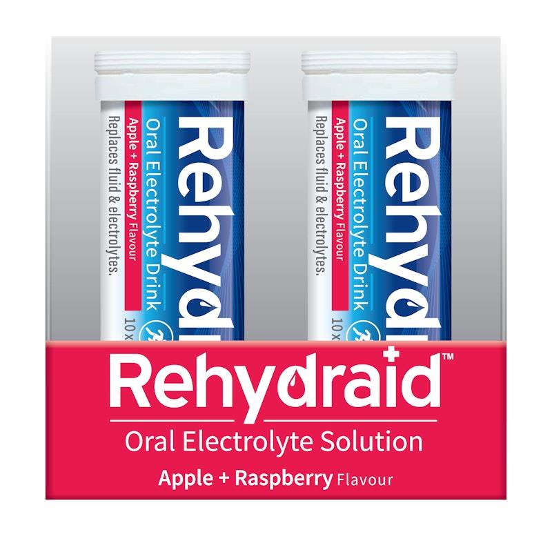 Buy Rehydraid Electrolyte Effervescent Tablets Apple Raspberry 10x6 ...