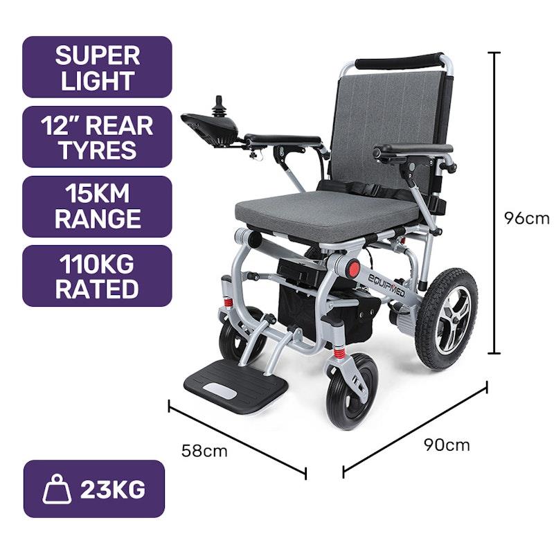 Buy Equipmed Power Electric Ultra Lightweight Motorised Wheel Chair ...