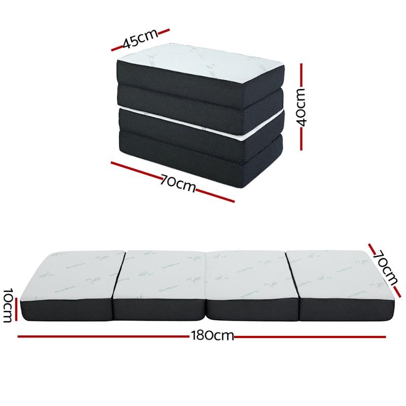 Buy Giselle Bedding Foldable Mattress Bamboo Folding Mattresses Sofa ...