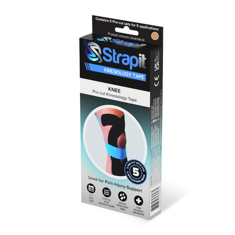 Buy Strapit Knee Precut Kinesiology Tape - TAN - Box of 5 2 Pack Online ...
