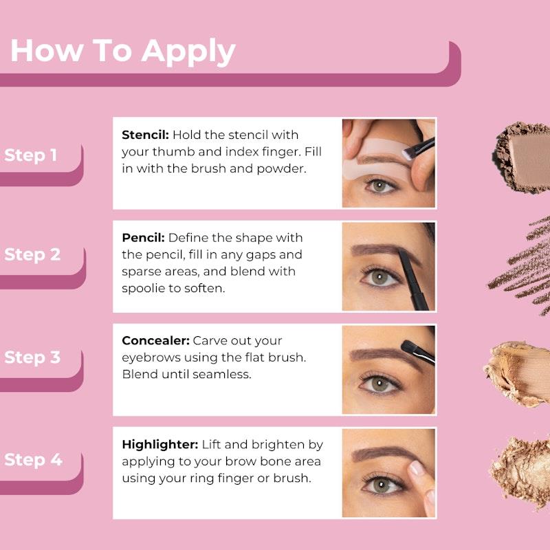 Buy The Brow Technicians All-In-One Eyebrow Makeup Kit With Stencils ...