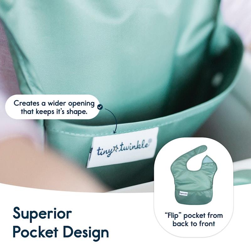 Buy Tiny Twinkle - Mess-proof Easy Bib - Solid Boy Set of 3 Online at Chemist Warehouse®