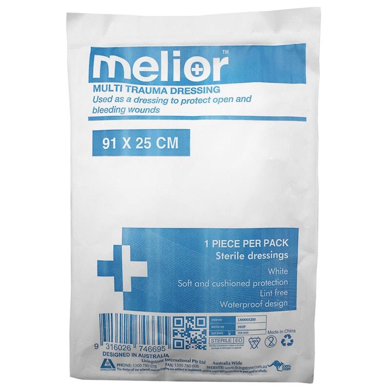 Buy Melior Multi Trauma Dressing Sterile 91 x 25cm 1piece Online at ...