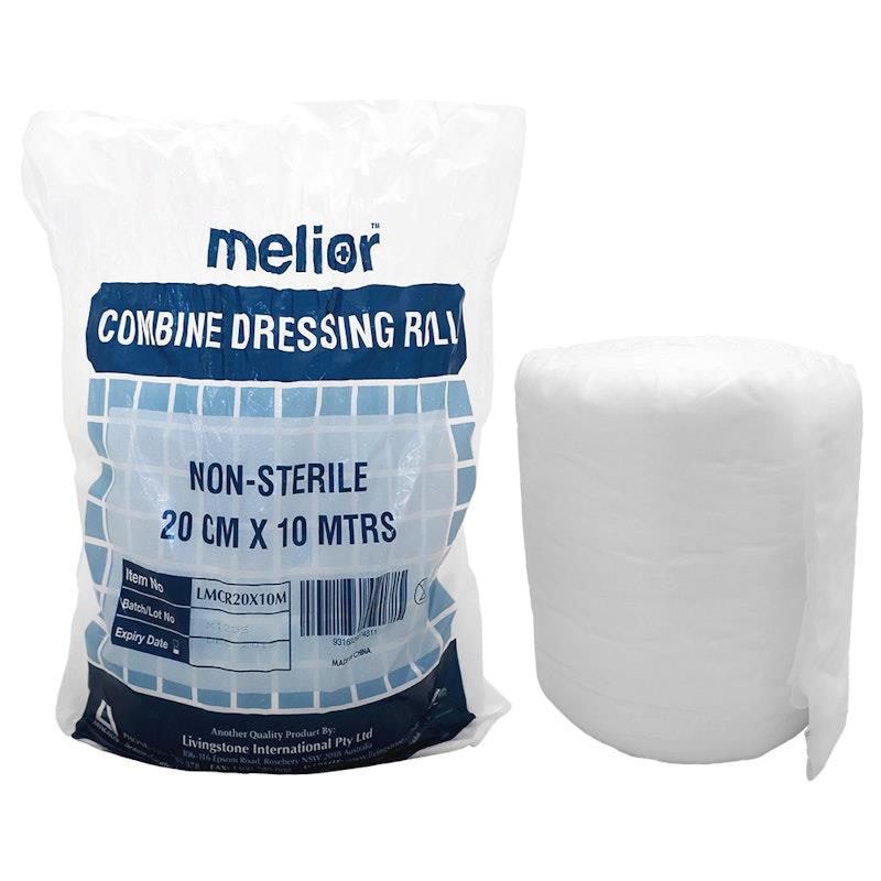 Buy Melior Combine Dressing Roll Non-Sterile 20cm x 10m 1piece Online ...