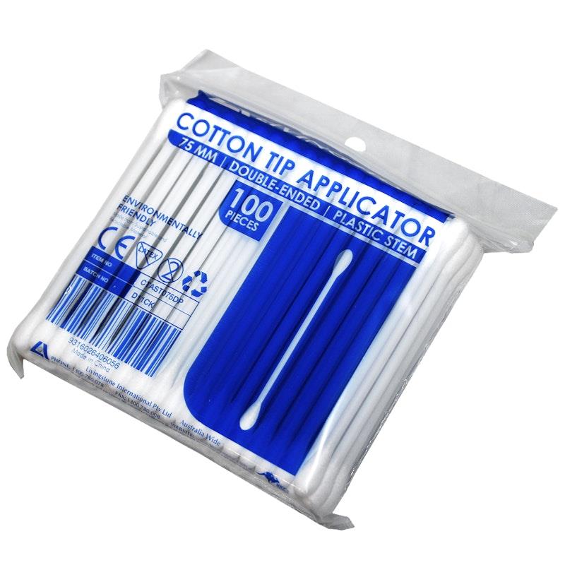 Buy Livingstone Cotton Tip Applicator Double Tipped Plastic Stem 7.5cm ...