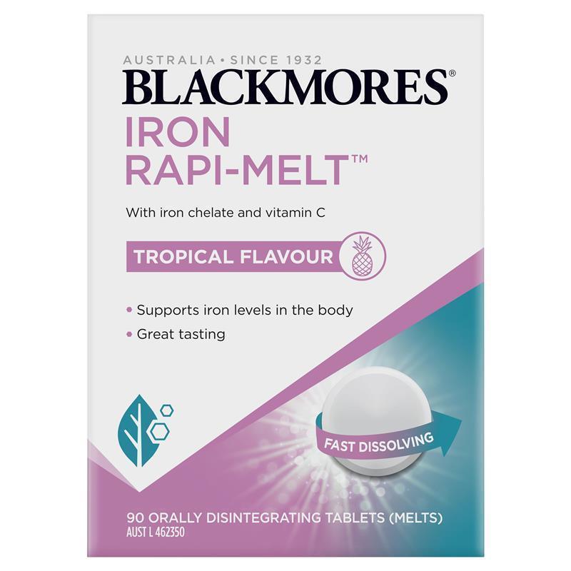 Buy Blackmores Iron Rapi-Melt 90 Tablets online at Chemist Warehouse