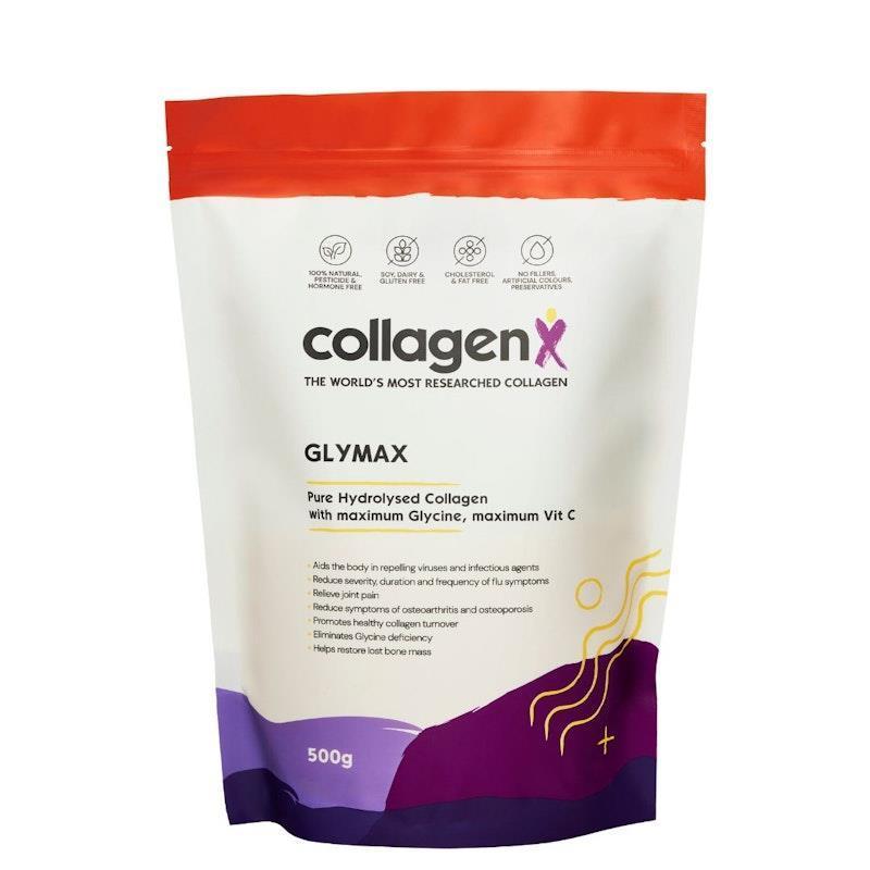 Buy CollagenX Glymax: Hydrolysed Collagen with Glycine & Vitamin C 500g ...