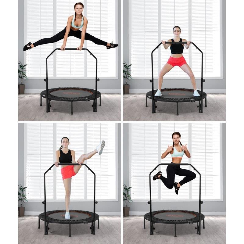 Buy Mazam 48" Trampoline Round Fitness Rebounder Handrail Jumping ...