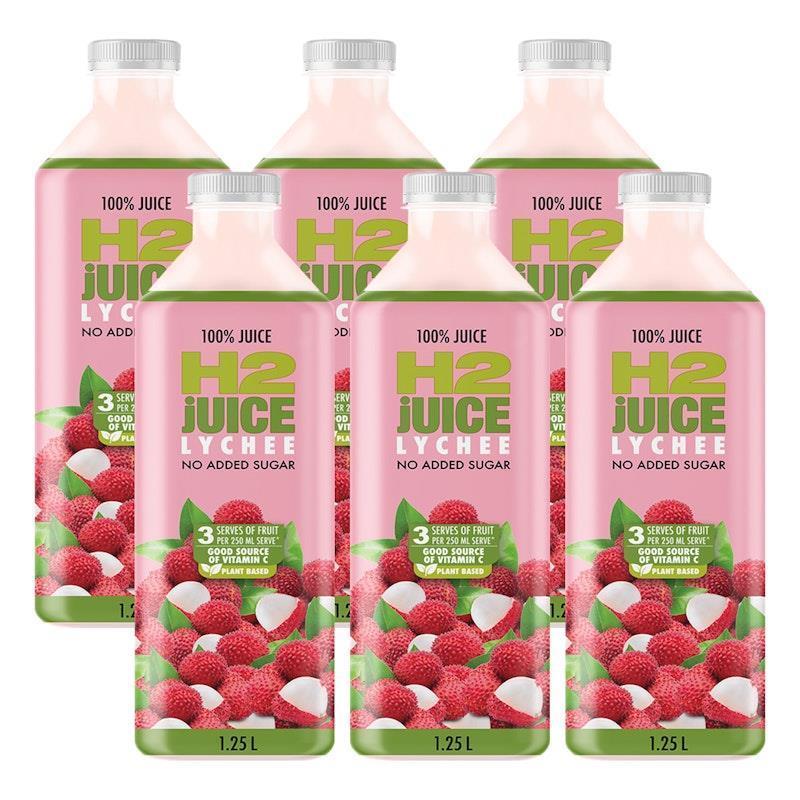 Buy H2 Juice 1.25L Lychee 6Pack online at Chemist Warehouse