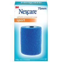 Buy Nexcare Self-Stick Compression Wrap 75mm Blue Online at Chemist ...