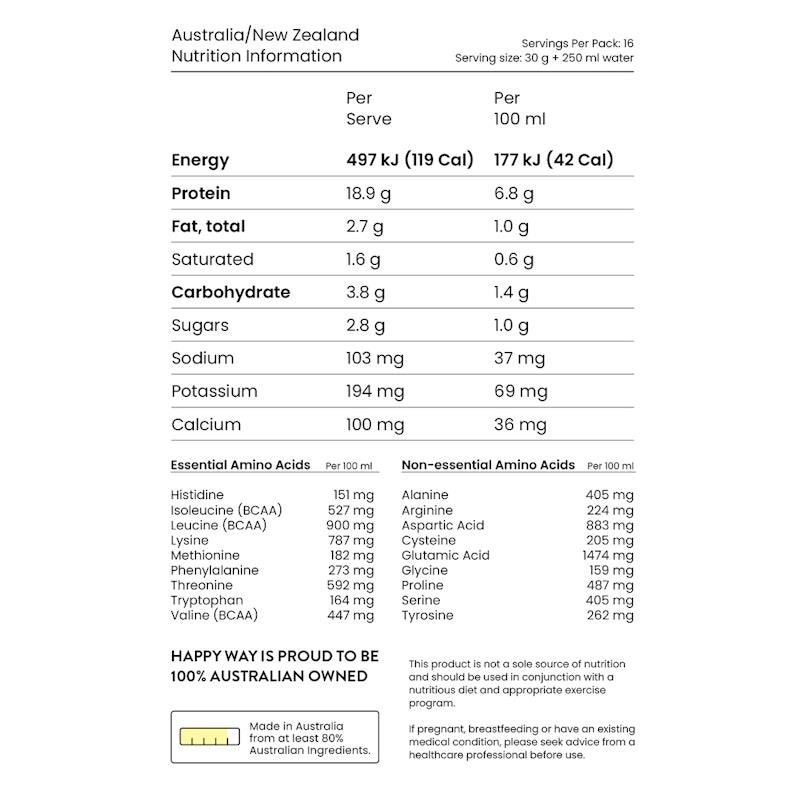 Buy Happy Way White Chocolate Raspberry Whey Protein Powder 500g Online ...