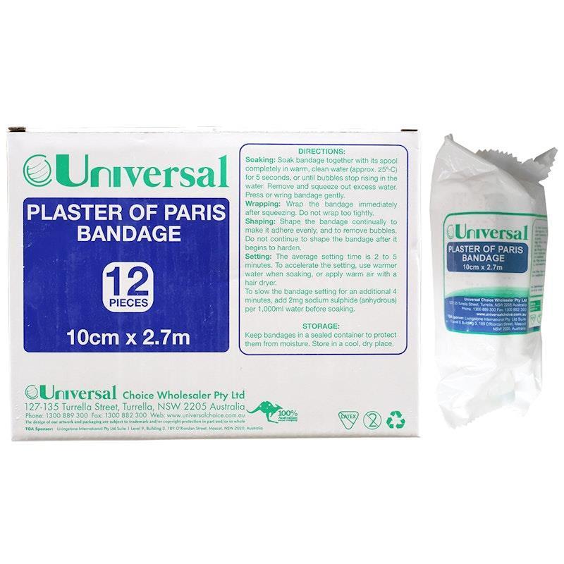 Buy Universal Choice Plaster of Paris Cast Bandage 10cm x 2.7m 12 ...