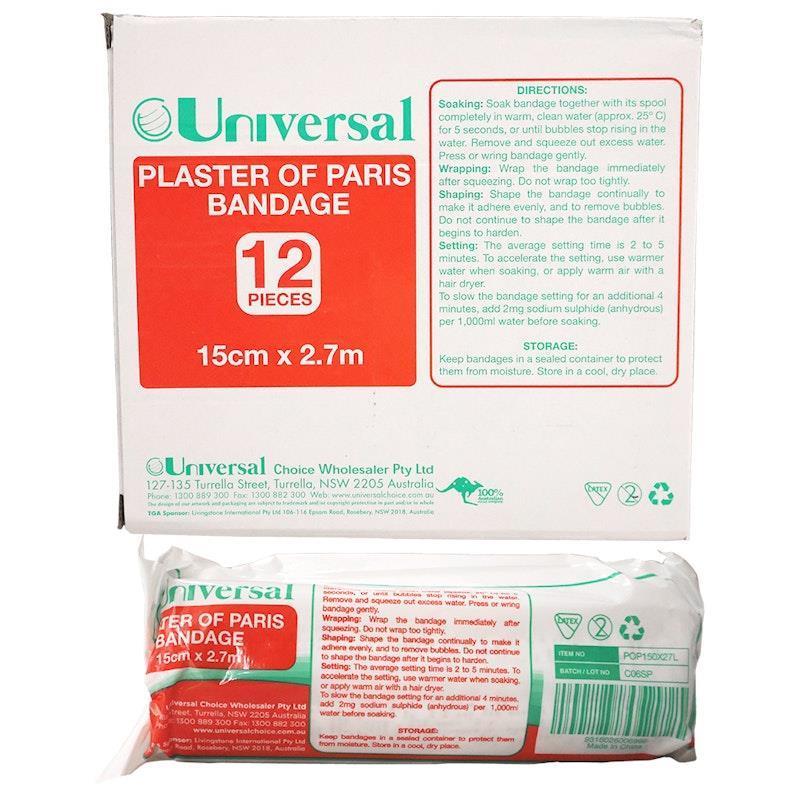 Buy Universal Choice Plaster of Paris Cast Bandage 15cm x 2.7m 12 ...
