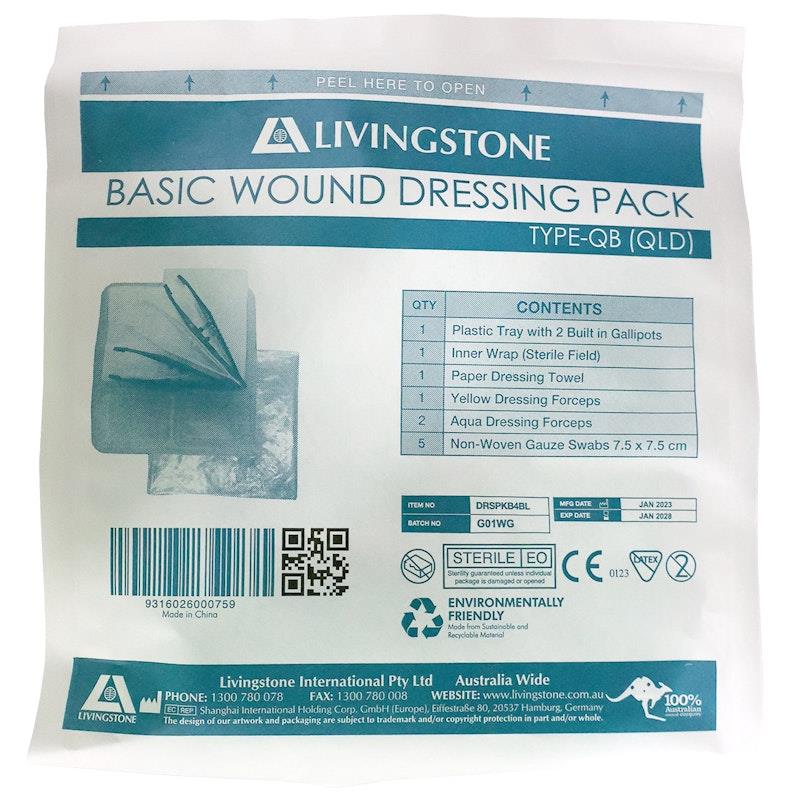 Buy Livingstone Basic Wound Dressing Pack Queensland Type 1Pack Online at Chemist Warehouse®