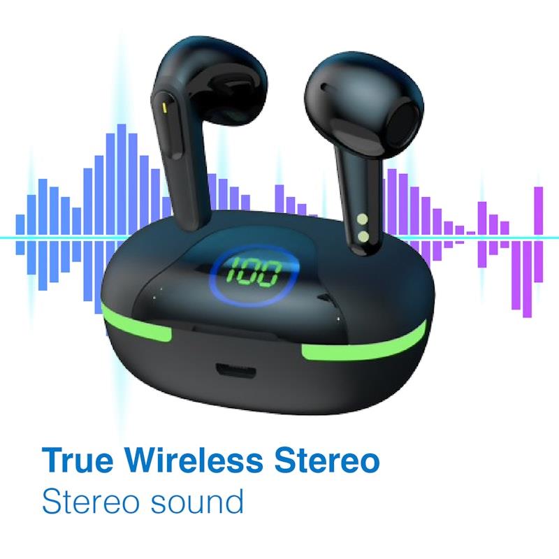 Buy Laser TWS Earbuds with LED Display: True Wireless & Tap Controls ...