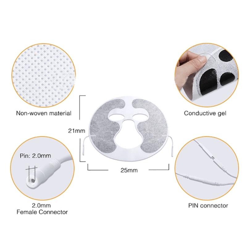 Buy Caremax TENS Conductive Electrode Face Pads with pigtail (Pin ...