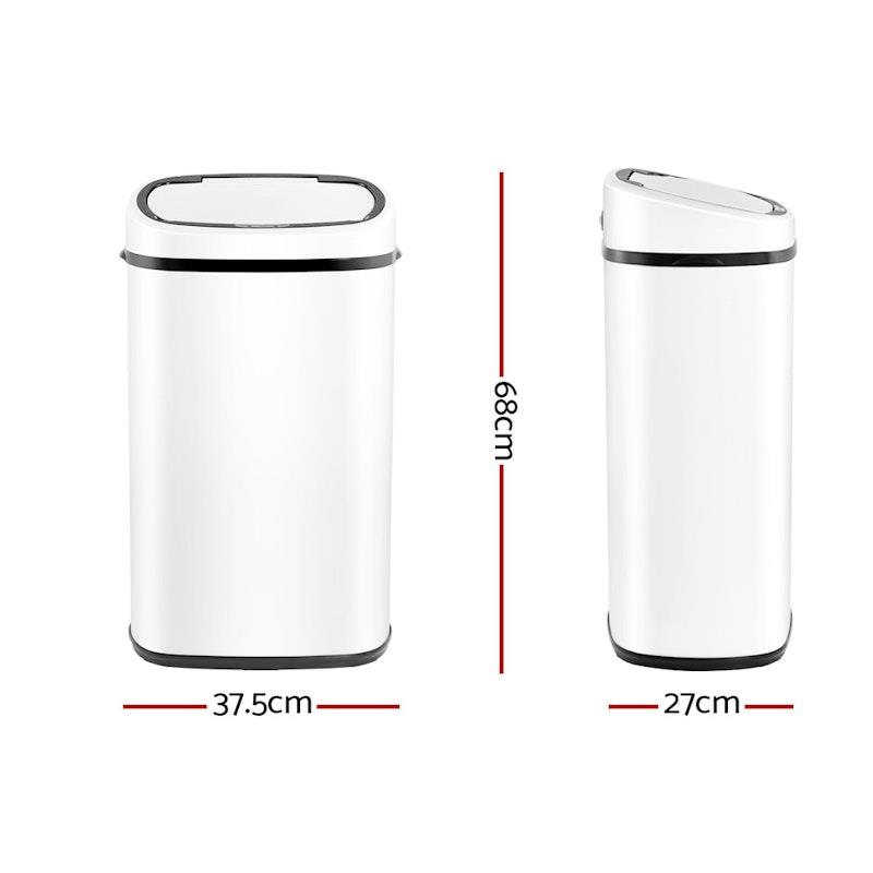 Buy Devanti 58L Motion Sensor Bin Rubbish Automatic White Online at Chemist Warehouse®