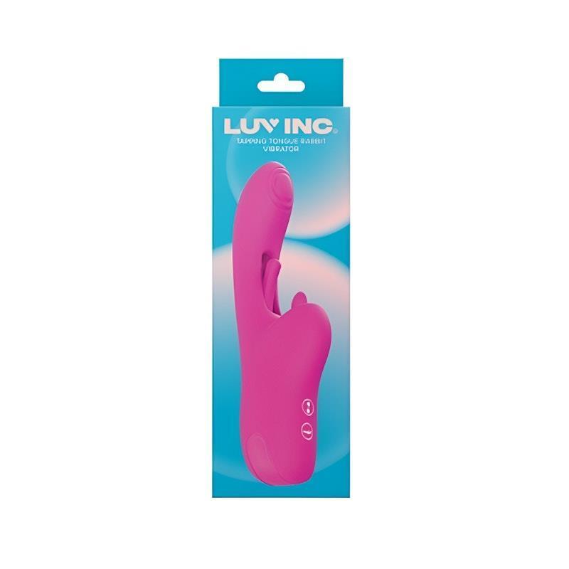 Buy Luv Inc Tapping Tongue Rabbit Vibrator - Pink 1Piece online at ...
