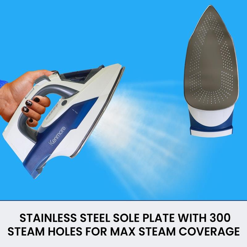 Buy Kenmore Digital Power Steam Iron For Clothes Blue/White Online at ...