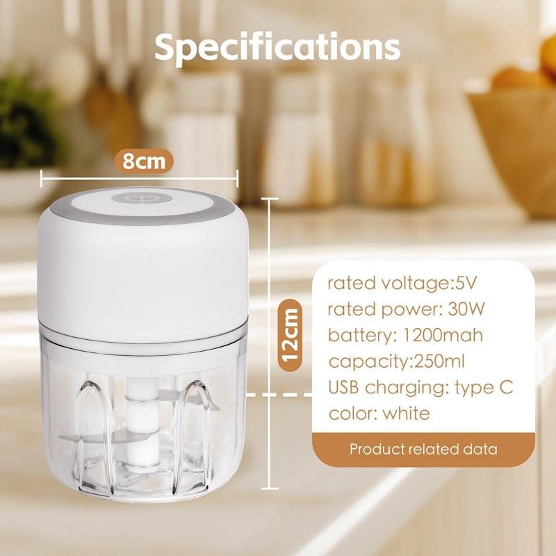 Buy Cook Easy 250ml Cordless USB Rechargeable Mini Food Chopper 1Unit ...