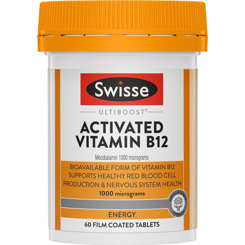 Buy Swisse Ultiboost Activated Vitamin B12 (1000mcg) 60 Tablets online ...