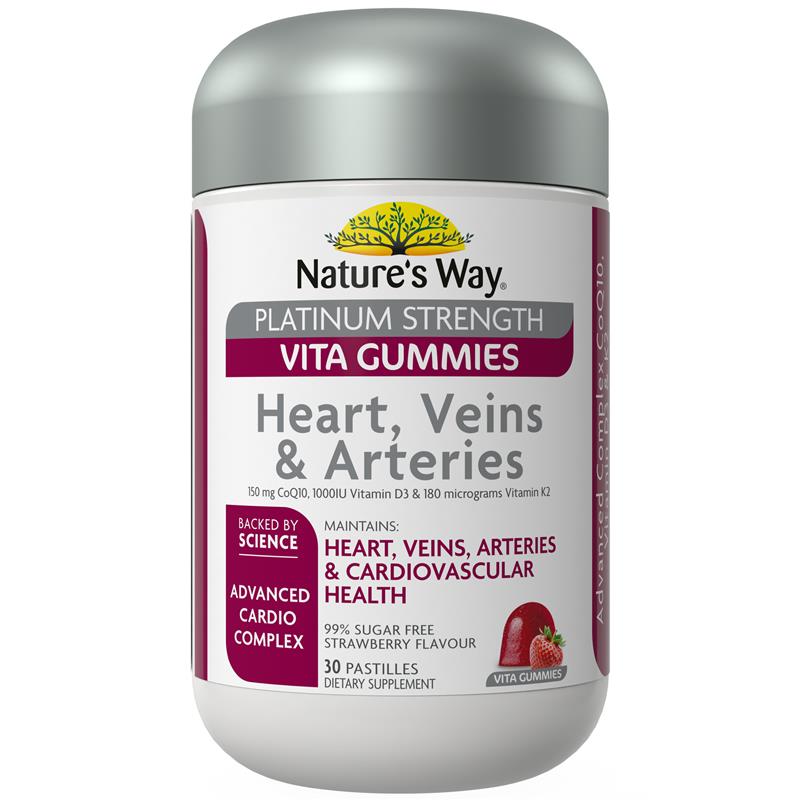 Buy Nature's Way High Strength Adult Vita Gummies Heart & Arteries 30 ...