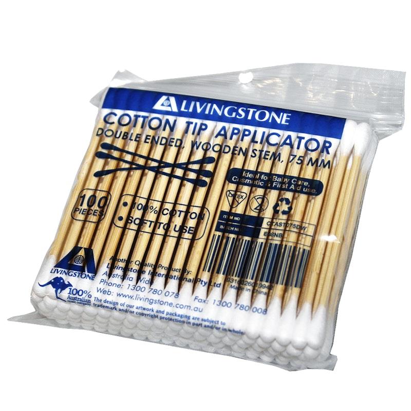 Buy Livingstone Cotton Tip Applicator Double Tipped Biodegradable ...