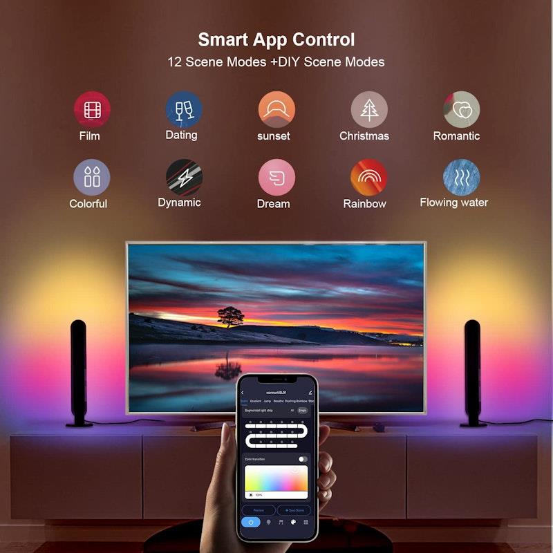 Buy Laser Gaming RGB LED Desk Light 2 Pack Black Online at Chemist ...