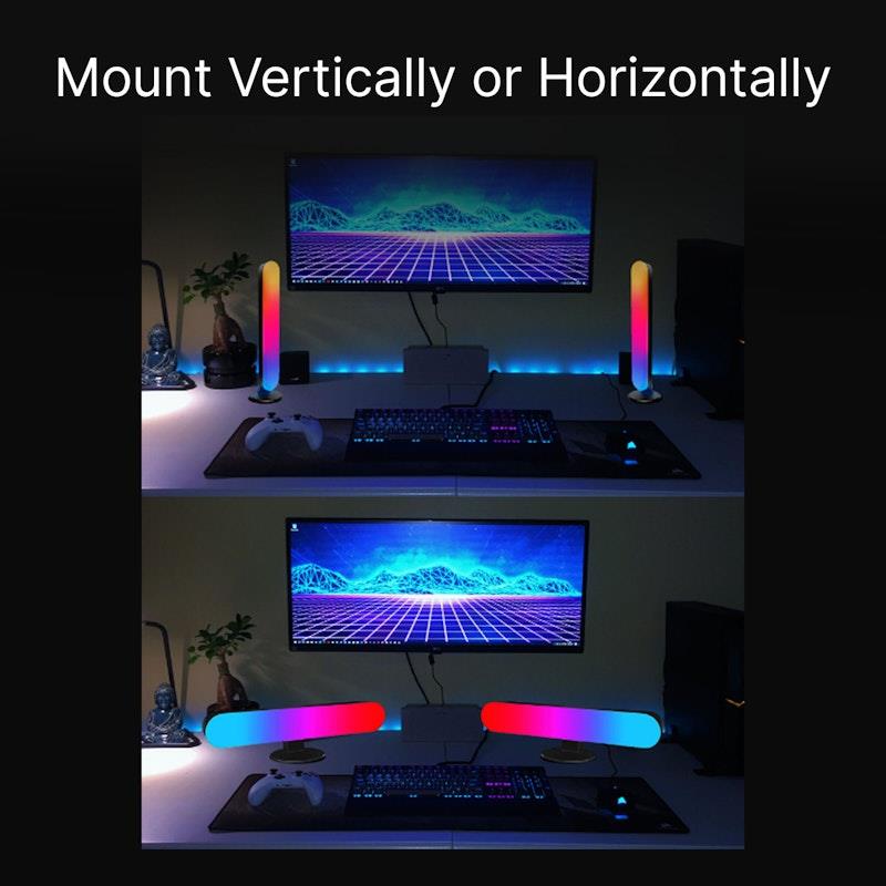 Buy Laser Gaming RGB LED Desk Light 2 Pack Black Online at Chemist ...