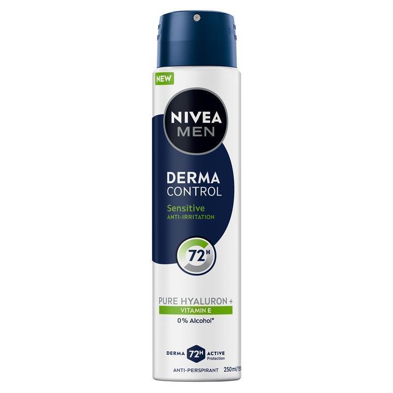 Buy NIVEA MEN Deodorant Aerosol Derma Control Sensitive 250ml online at ...