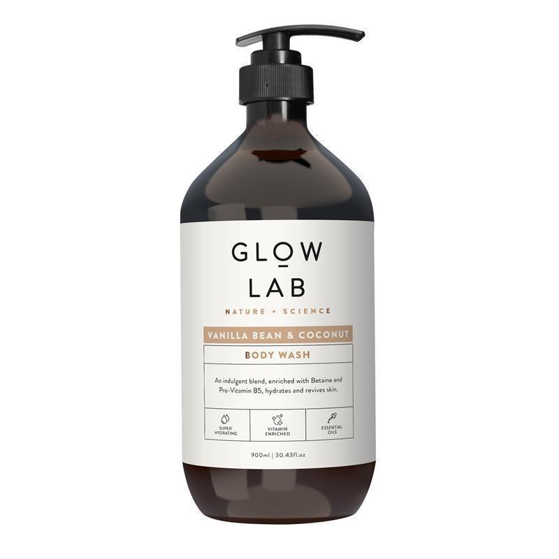 Buy Glow Lab Vanilla Bean & Coconut Body Wash 900ml online at Chemist ...