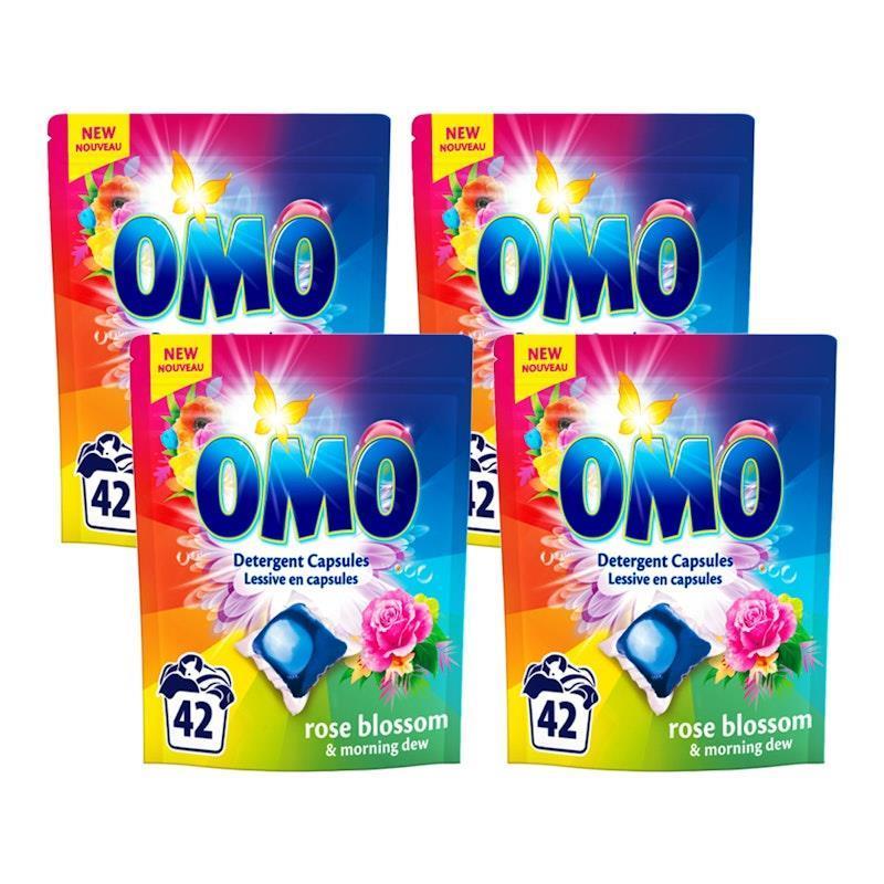 Buy OMO 42Pk Detergent Capsules Rose Blossom And Morning Dew 4 Pack ...