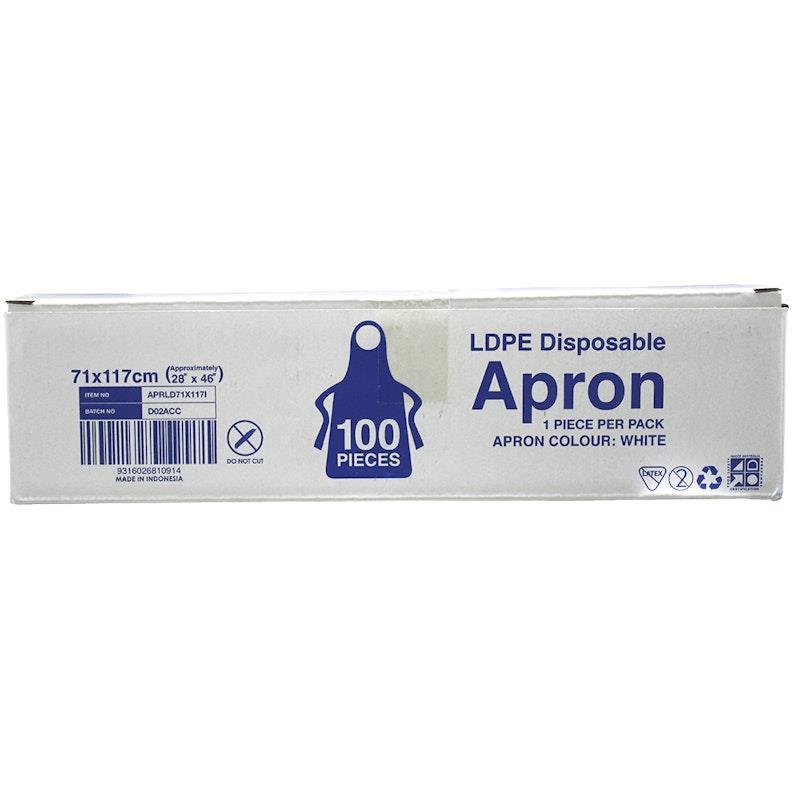 Buy Livingstone Disposable Apron Bib Type LDPE White Single Pack 71 x ...