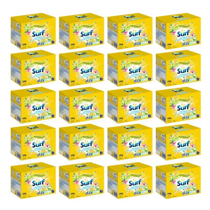 Buy Surf 500g Laundry Detergent Powder Sun Fresh 20 Pack online at ...