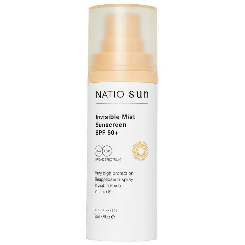 Buy Natio Invisible Mist Sunscreen SPF 50+ 75ml online at Chemist Warehouse