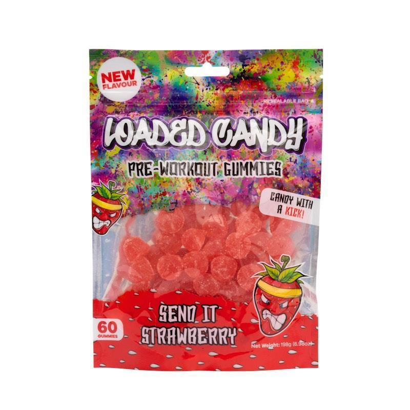Buy Loaded Candy Pre-Workout Gummies Send It Strawberry online at ...