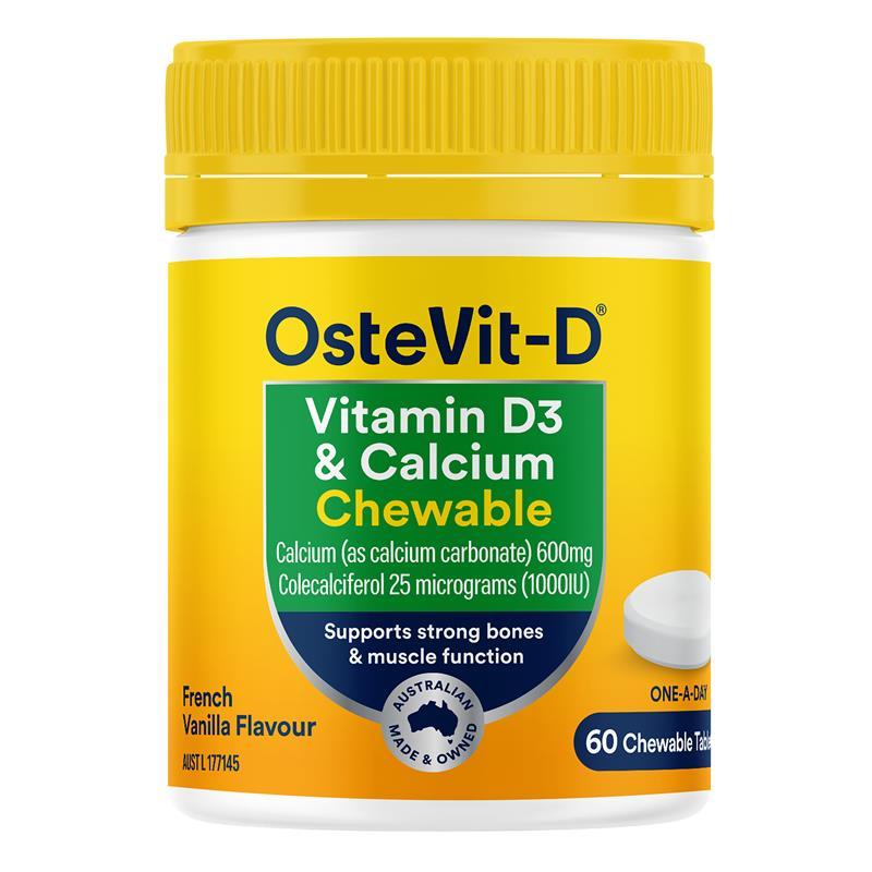 Buy OsteVit-D Vitamin D3 & Calcium Chewable 60 Tablets online at ...