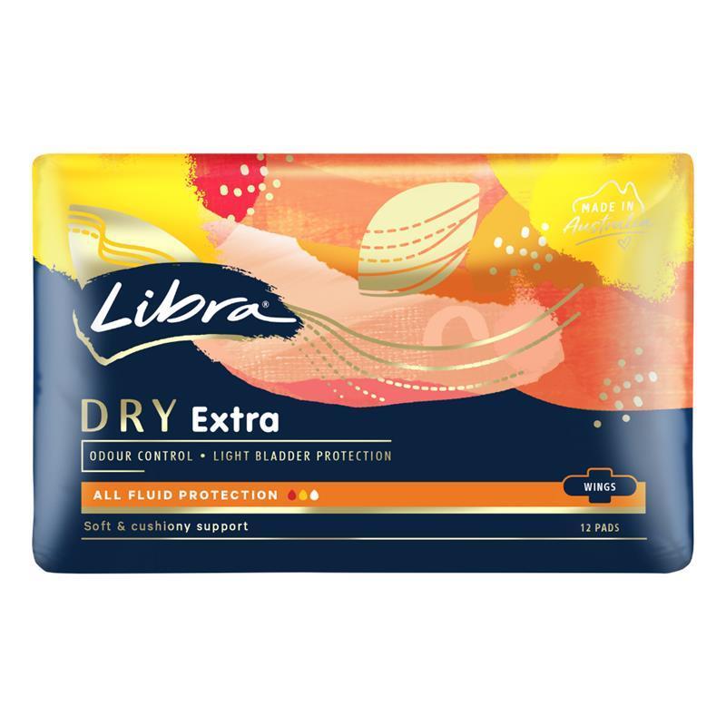 Buy Libra Pad Extra Dry Wing 12 Pack online at Chemist Warehouse