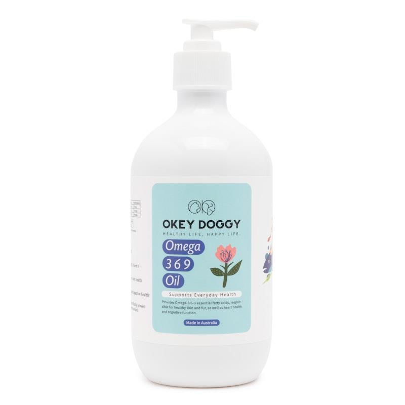 Buy Okey Doggy Omega 3 6 9 Fish Oil Supplement for Dogs & Cats 500ml ...