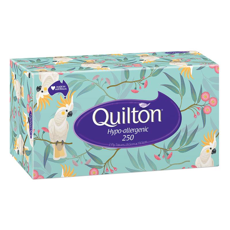 Buy Quilton Facial Tissue 2 Ply Hypoallergenic 250 Pack online at ...