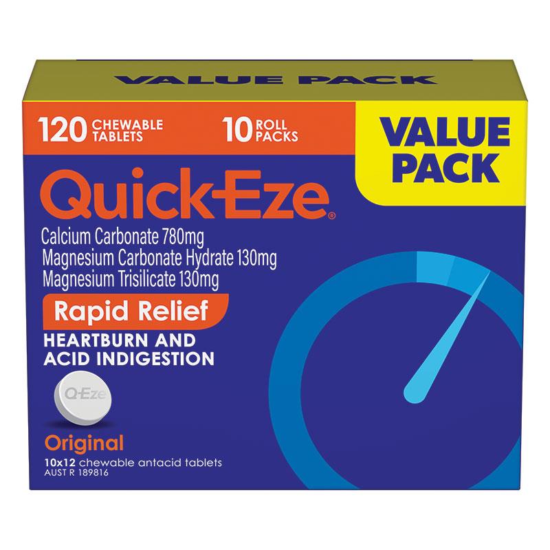 Buy Quick Eze Original Tablets 120 Value Pack online at Chemist Warehouse